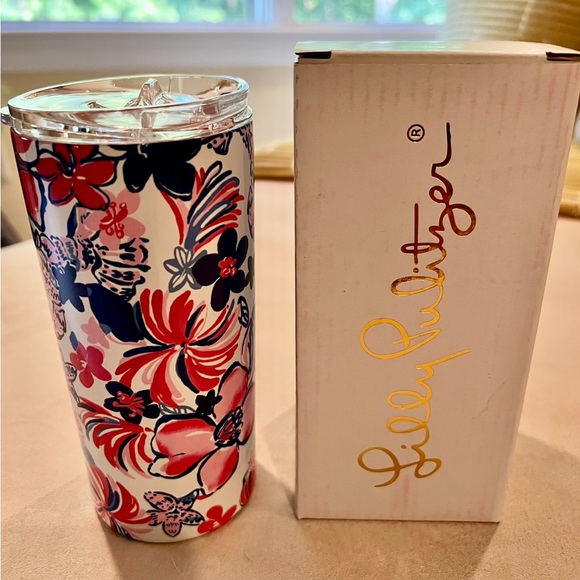 Lilly Pulitzer | Dining | Nwt Lilly Pulitzer Slim Tumbler Water Bottle ...